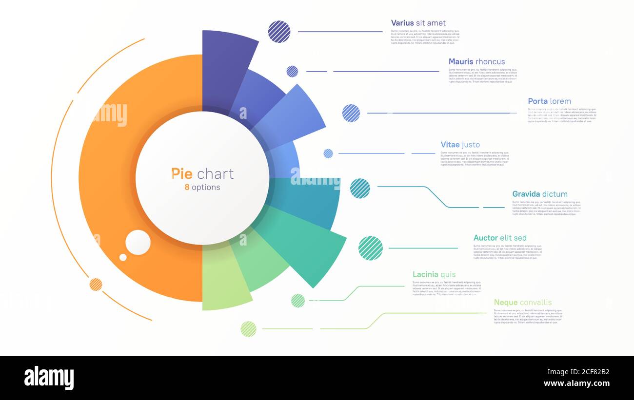 Vector circle chart design, modern template for creating infographics ...