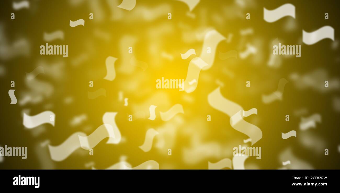 Flying warped rectangular shapes over yellow background Stock Photo - Alamy