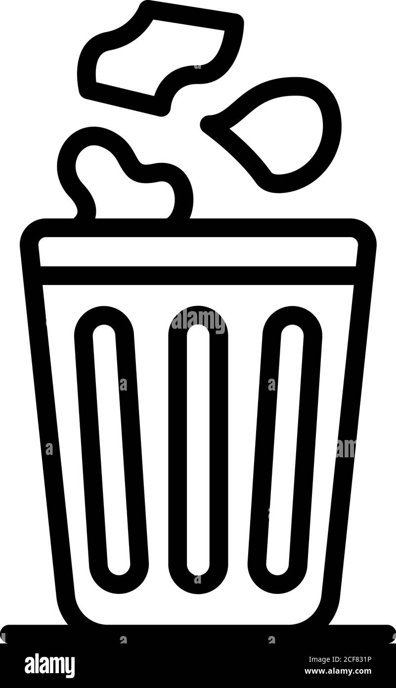 Recycle bin icon, outline style Stock Vector Image & Art - Alamy