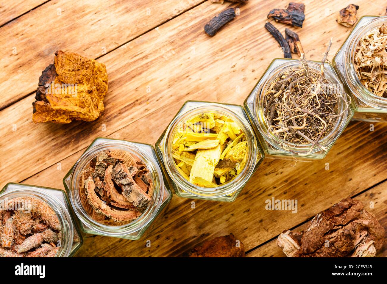 Assortment of dried medicinal herbs,roots and bark Stock Photo - Alamy