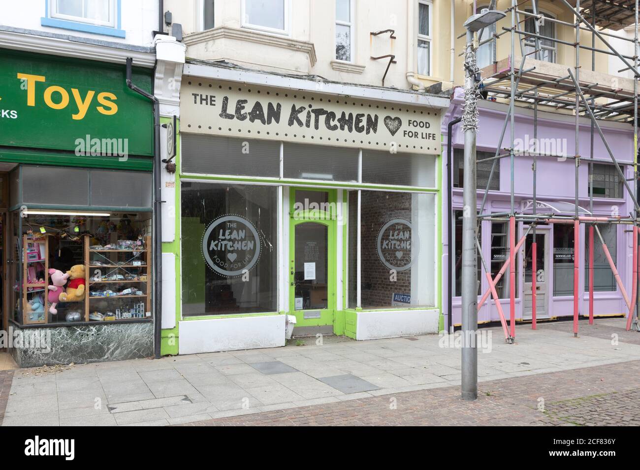 Closed and empty high street shops in Folkestone, Kent Stock Photo - Alamy