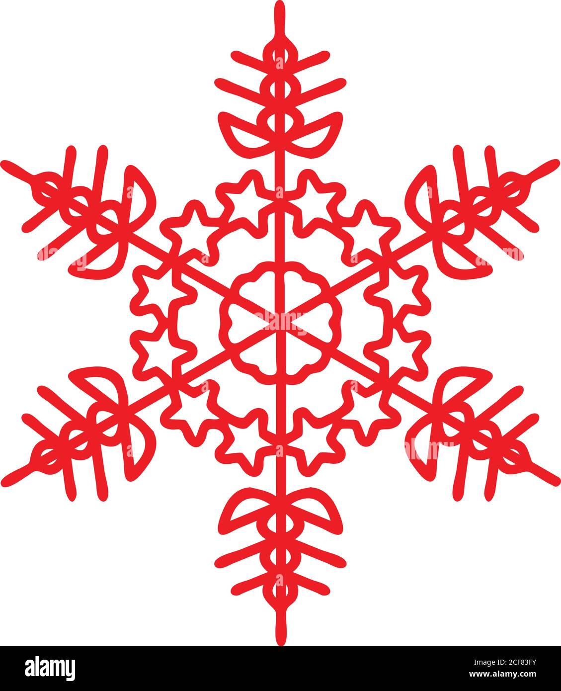 red winter snowflake vector Stock Vector Image & Art - Alamy