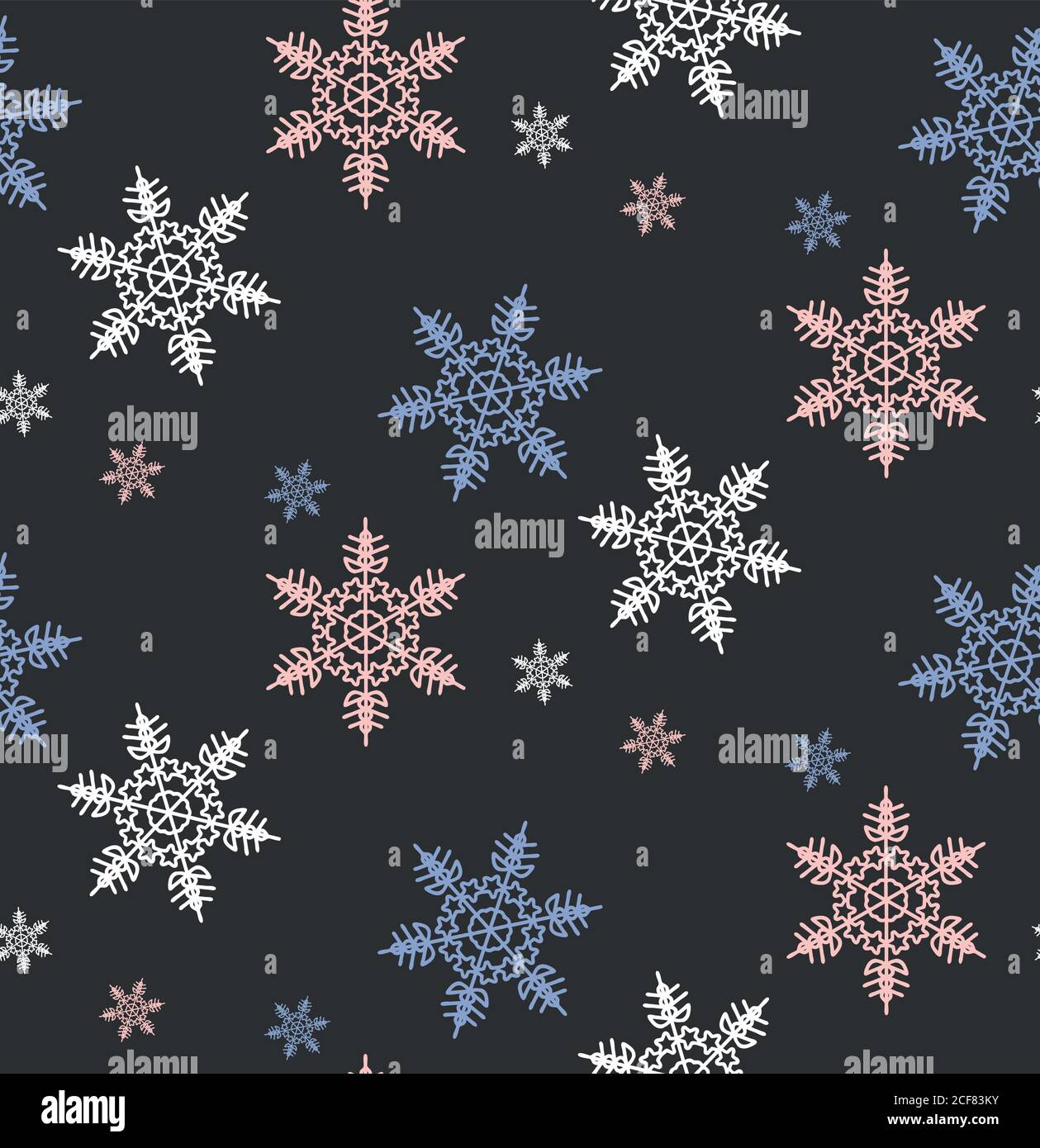 snowflakes seamless pattern for background Stock Vector Image & Art - Alamy