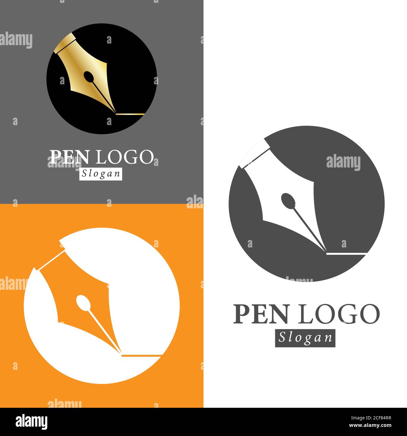 Logo pen. Vector illustration for for logo, brand, sticker or emblem ...