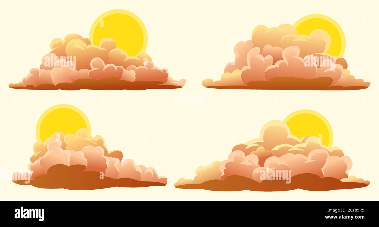 Set of cartoon clouds Stock Vector Image & Art - Alamy