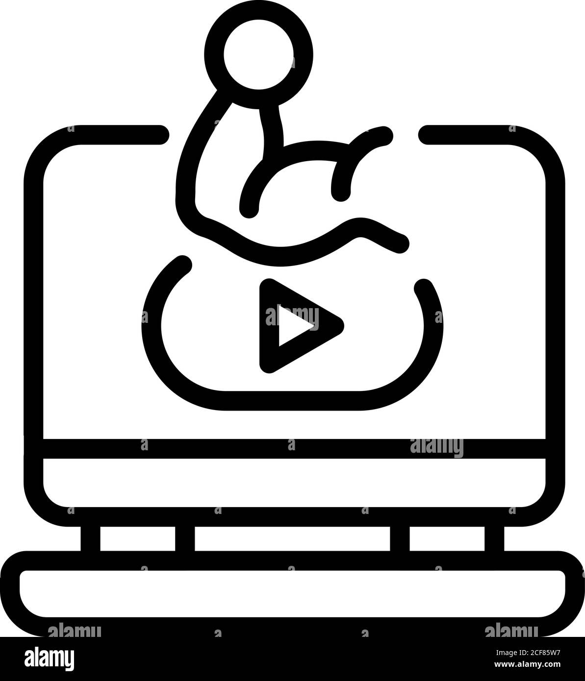 Computer training icon, outline style Stock Vector Image & Art - Alamy