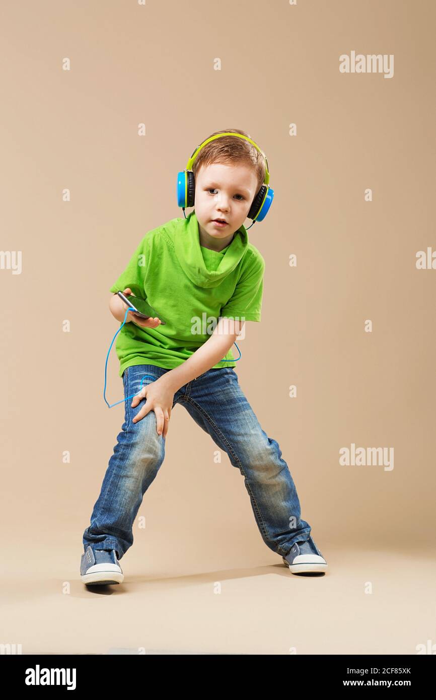 break dance kids. little break dancer showing his skills in dance ...