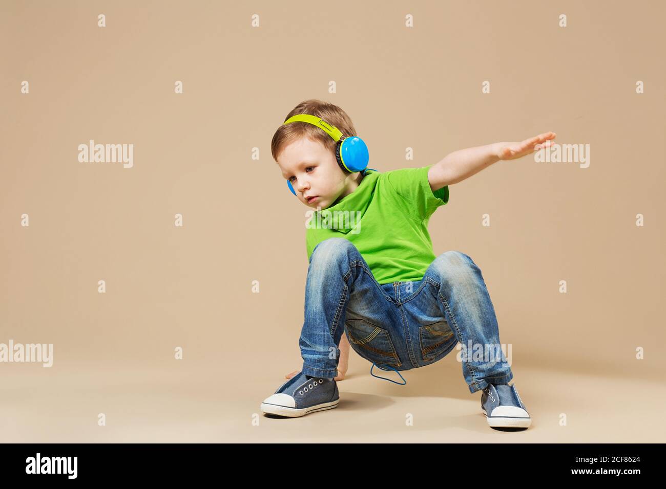 break dance kids. little break dancer showing his skills in dance ...