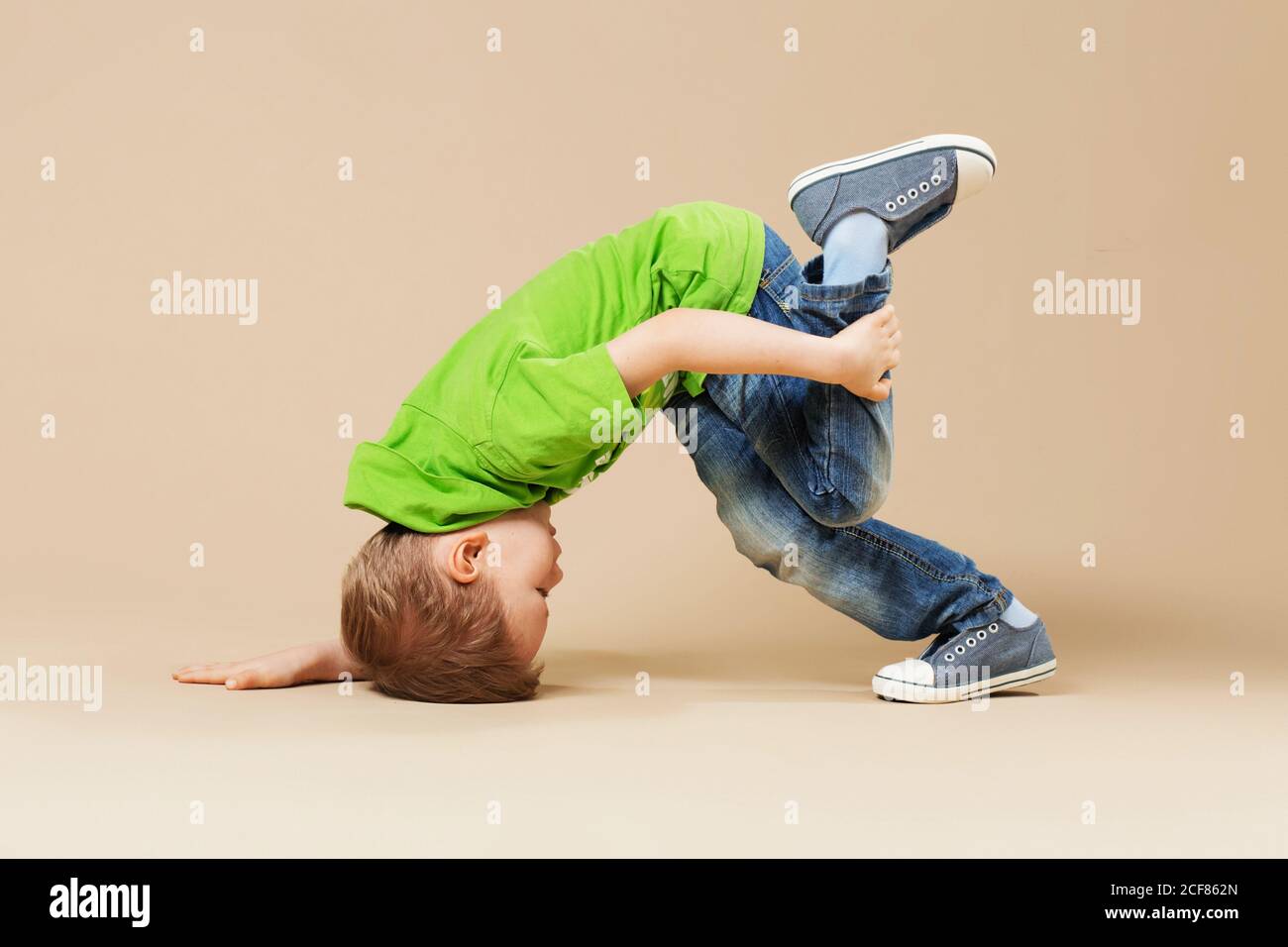 break dance kids. little break dancer showing his skills in dance ...