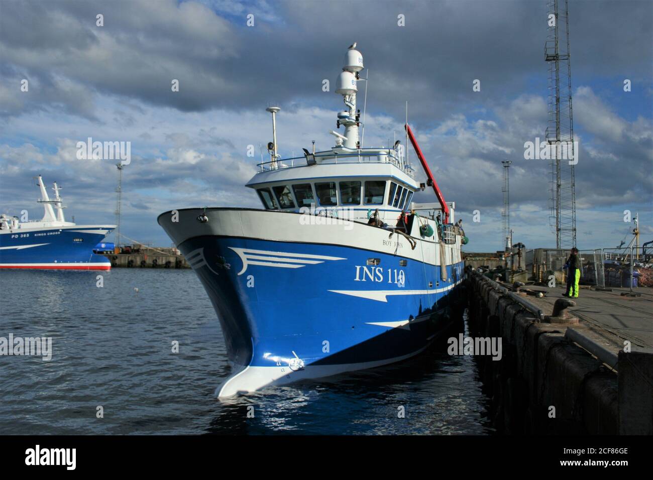 Fishing boats in Peterhead harbour Stock Photo - Alamy