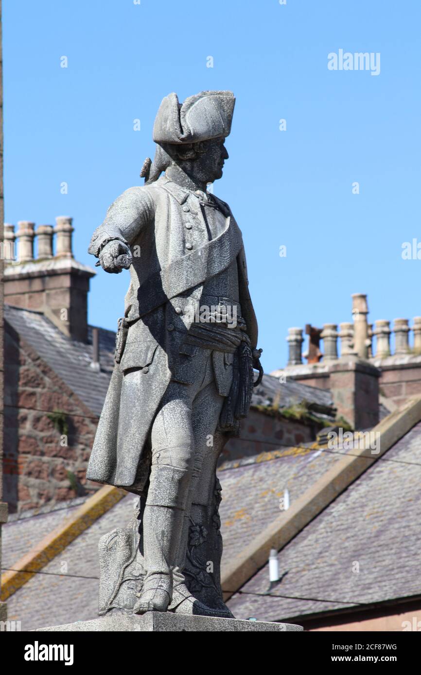Statue of Field Marshall Keith, Peterhead Stock Photo - Alamy