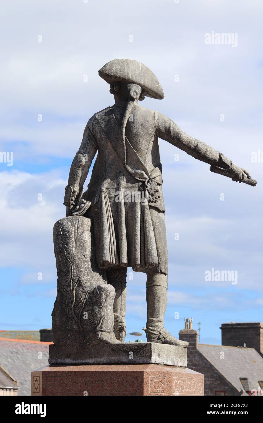 Statue of Field Marshall Keith, Peterhead Stock Photo - Alamy