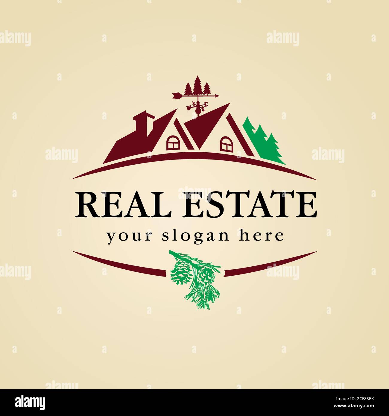Real estate vector brand logo concept. House for sale sign. Estate ...