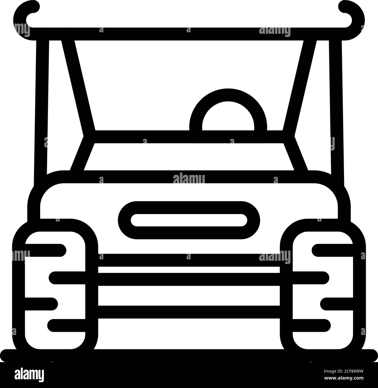Rickshaw icon outline illustration Cut Out Stock Images & Pictures - Alamy
