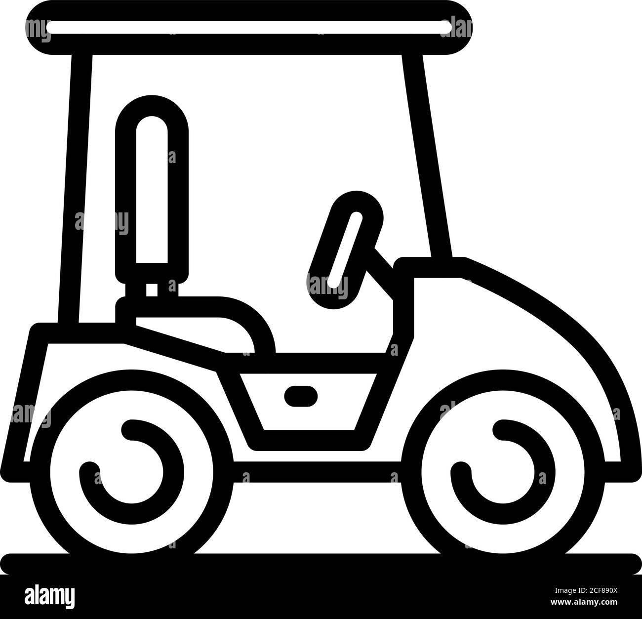 Caddy with caddie cart Stock Vector Images - Alamy