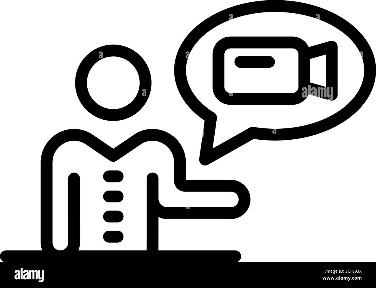 video-call-icon-outline-style-stock-vector-image-art-alamy