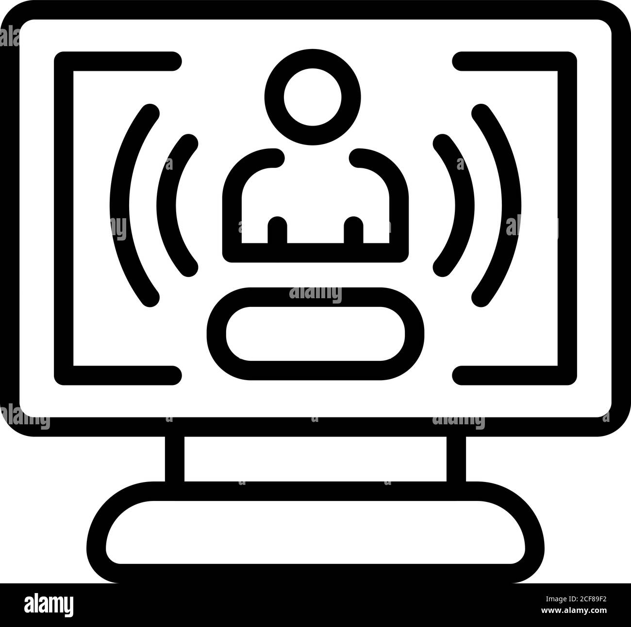 Hand woman video chatting Stock Vector Images - Alamy