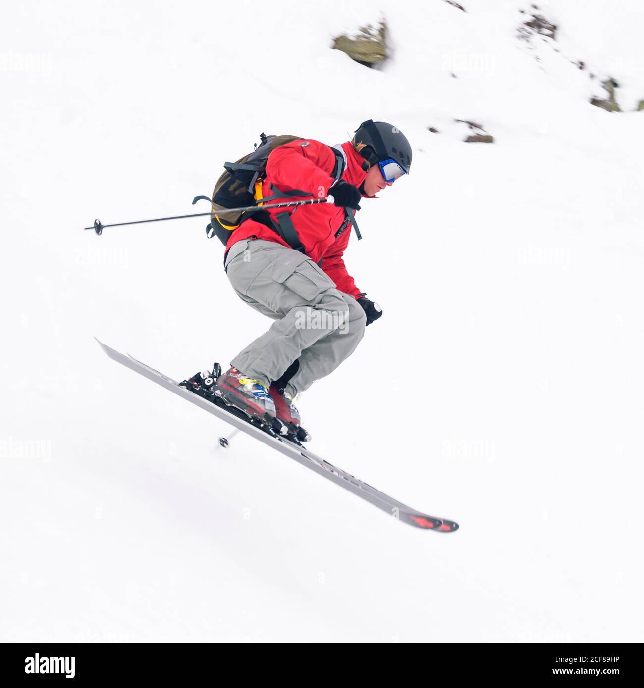 Active man skiing in Cut Out Stock Images & Pictures - Alamy