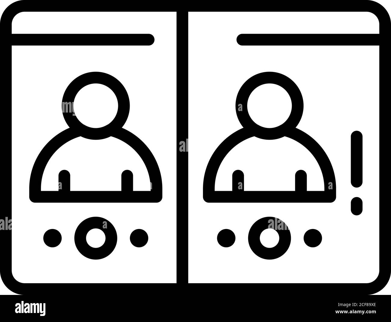 Screen video call icon, outline style Stock Vector Image & Art - Alamy