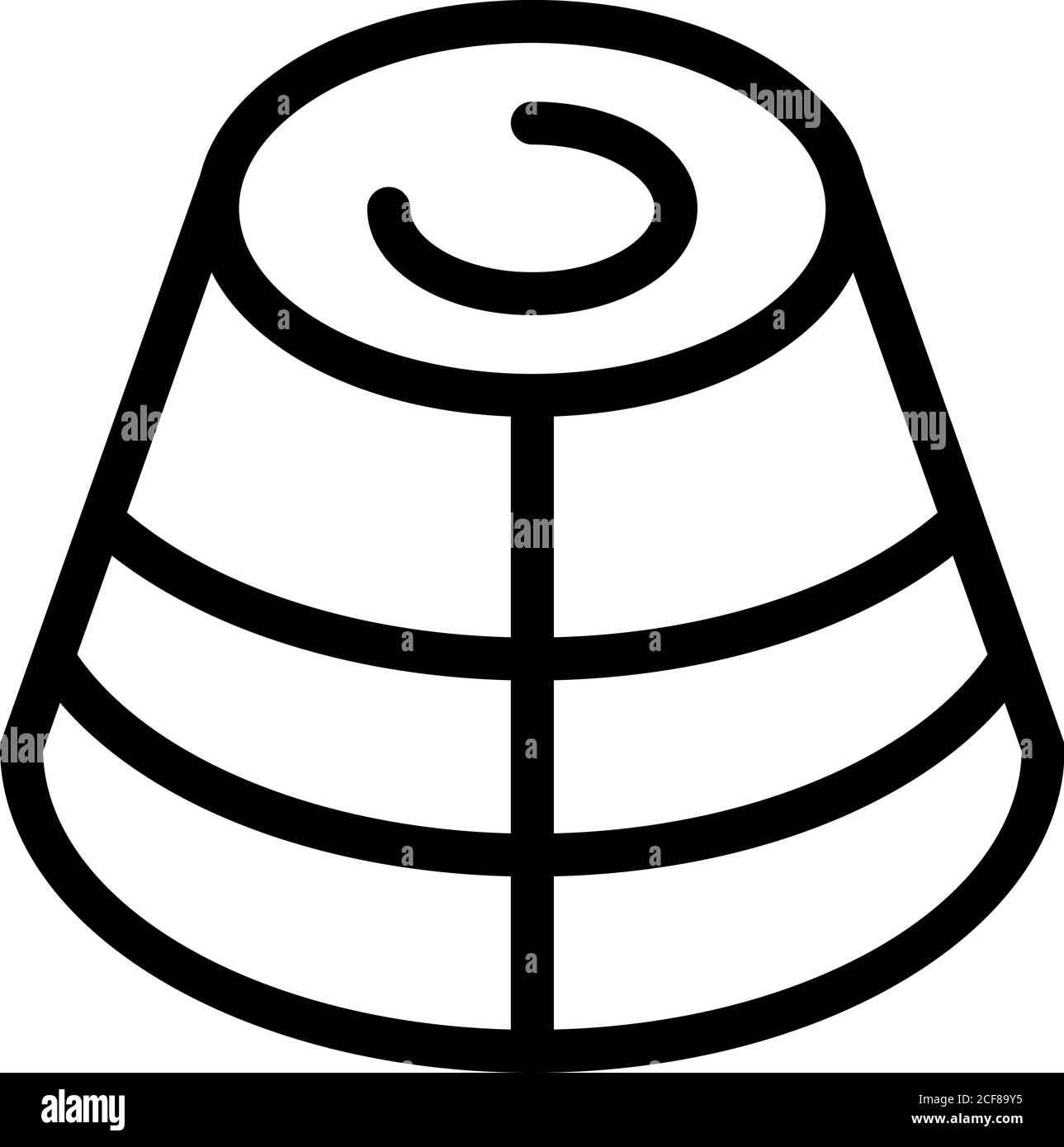 Cut cake icon outline Black and White Stock Photos & Images - Alamy