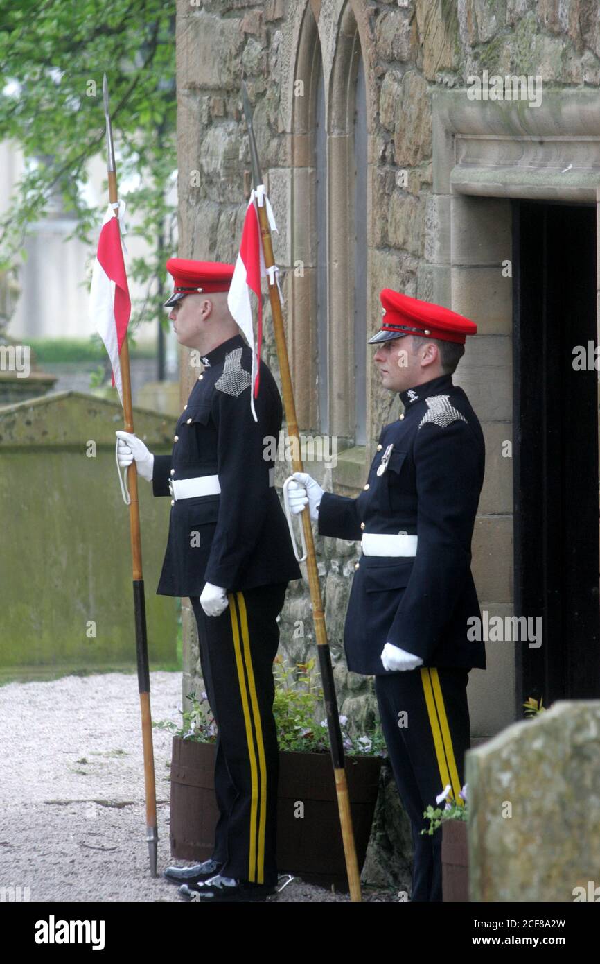 Ayr, Ayrshire, Scotland, 03 MAy 2014. The Queen's Own Yeomanry were ...