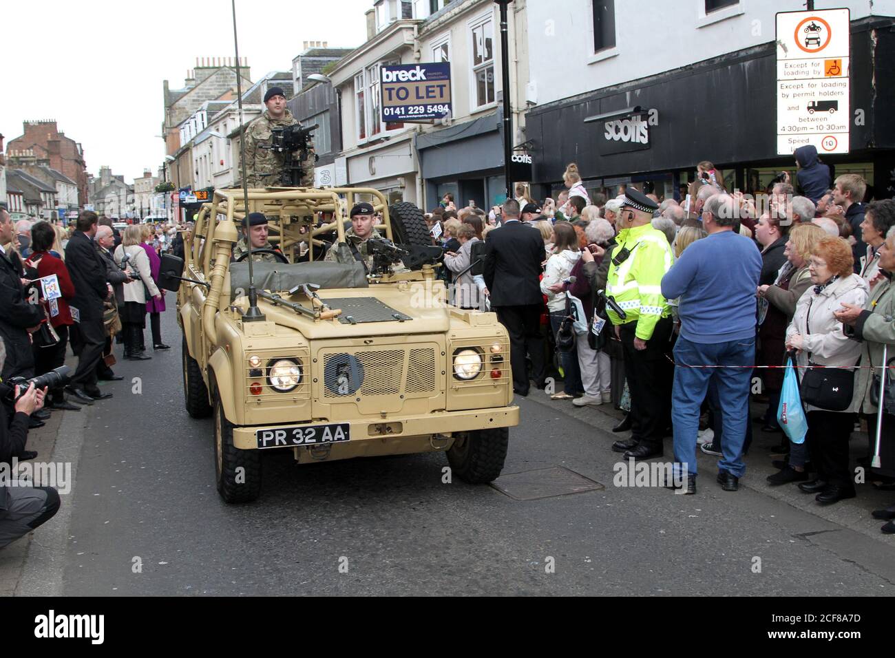 Ayr, Ayrshire, Scotland, 03 MAy 2014. The Queen's Own Yeomanry were ...