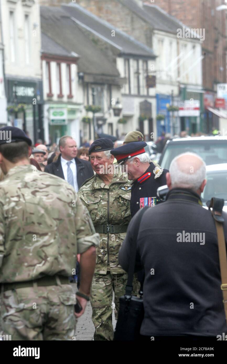 Ayr, Ayrshire, Scotland, 03 MAy 2014. The Queen's Own Yeomanry were ...