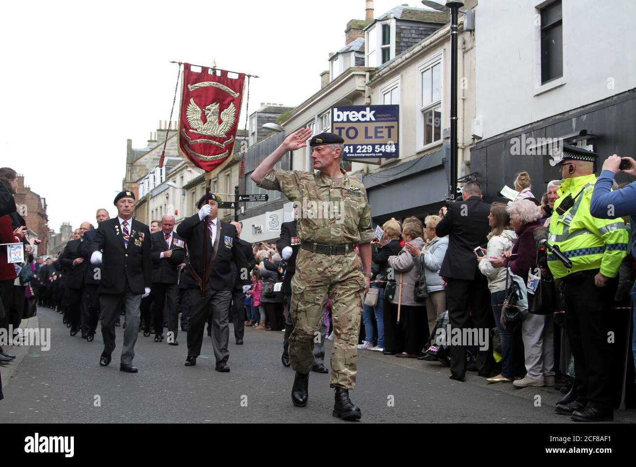 Ayr, Ayrshire, Scotland, 03 MAy 2014. The Queen's Own Yeomanry were ...