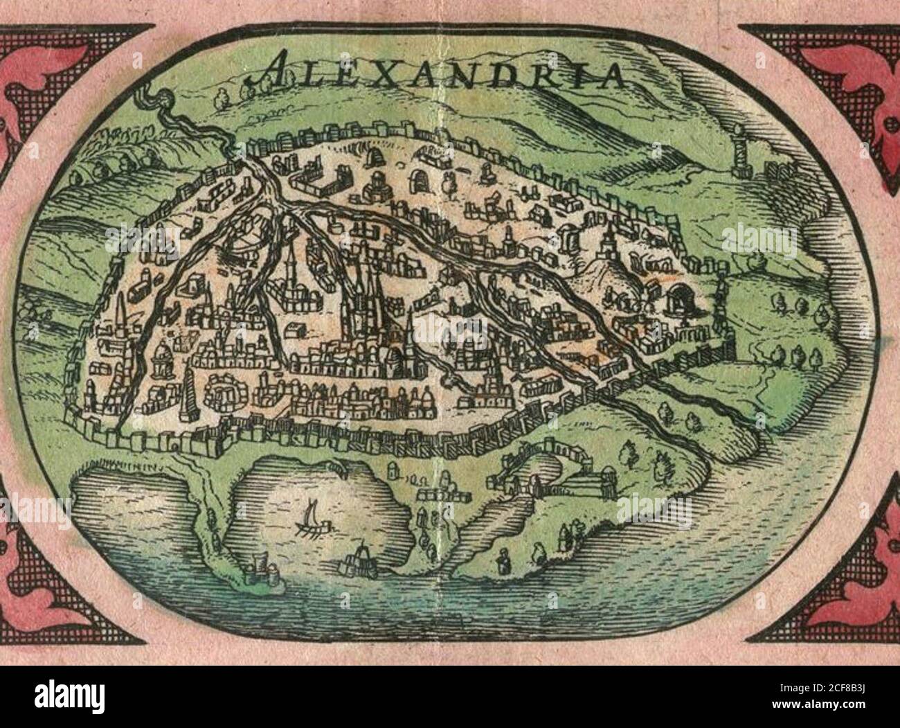 Old map of alexandria hi-res stock photography and images - Alamy