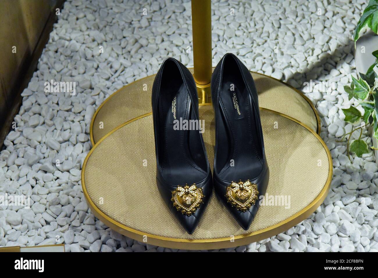 SHOES ON DISPLAY AT DOLCE&GABBANA BOUTIQUE IN CONDOTTI STREET Stock ...