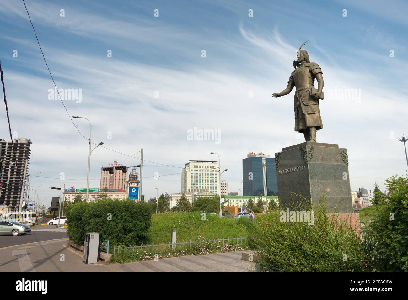 ULAANBAATAR, MONGOLIA - Marco Polo Statue in Ulaanbaatar, Mongolia ...
