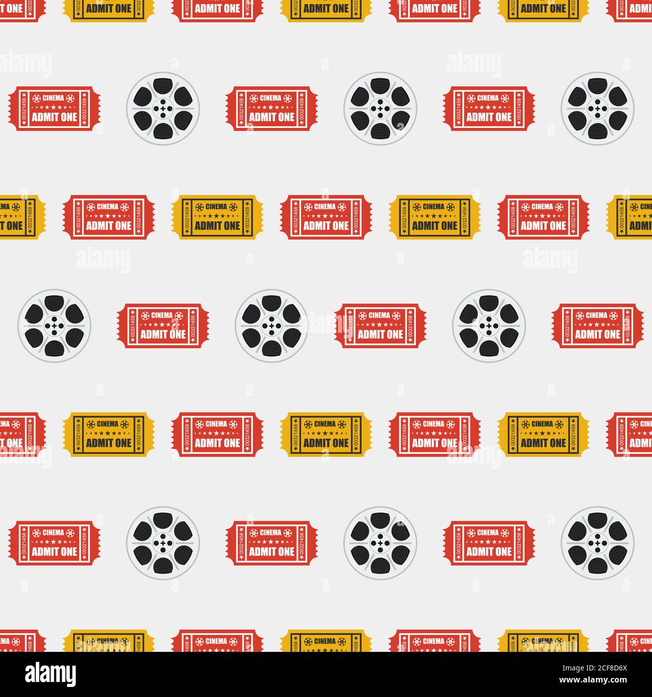 Cinema ticket seamless pattern. Movie digital paper. Art texture Stock ...