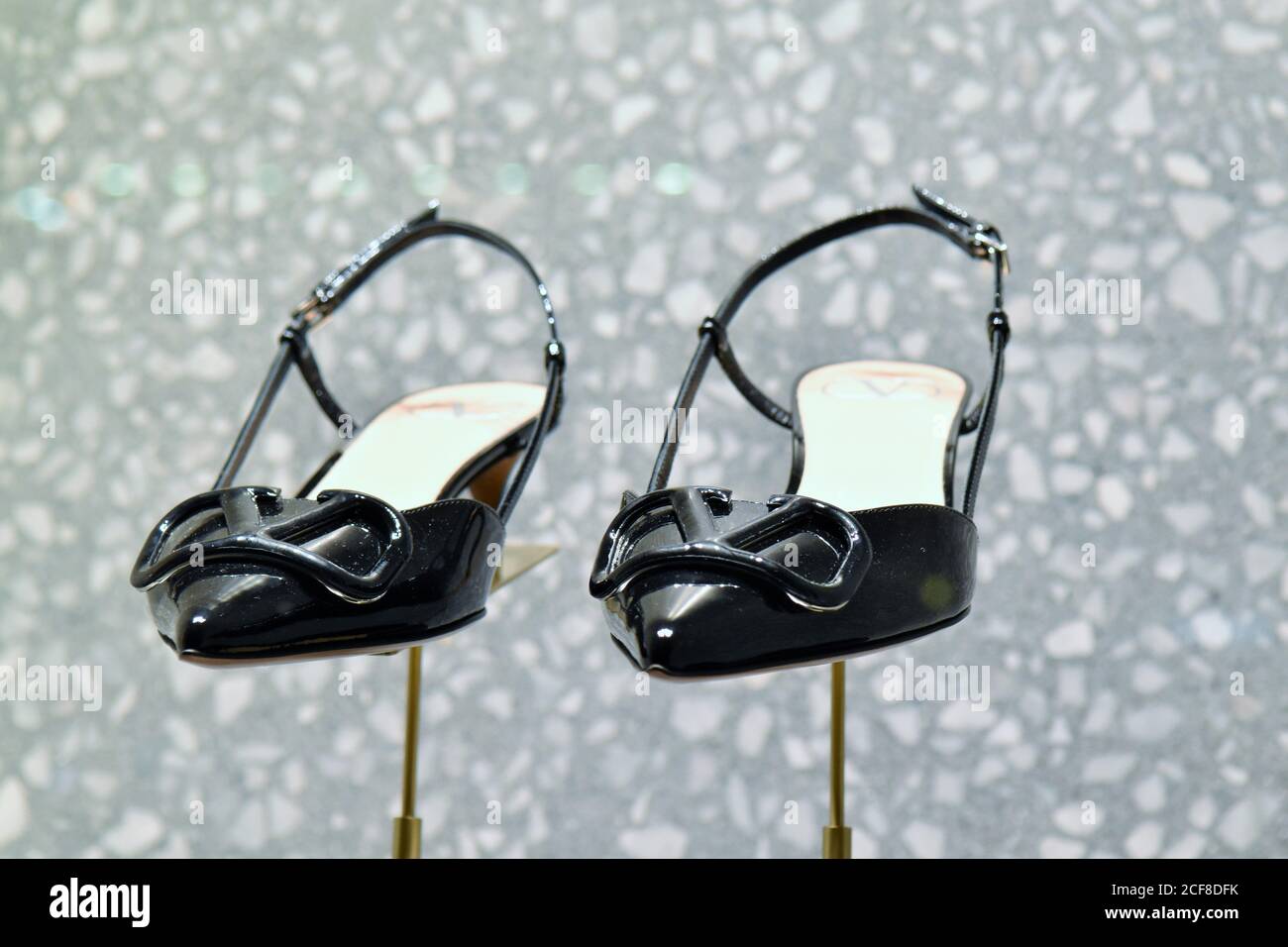 SHOES ON DISPLAY AT VALENTINO BOUTIQUE IN SPAGNA SQUARE Stock Photo - Alamy