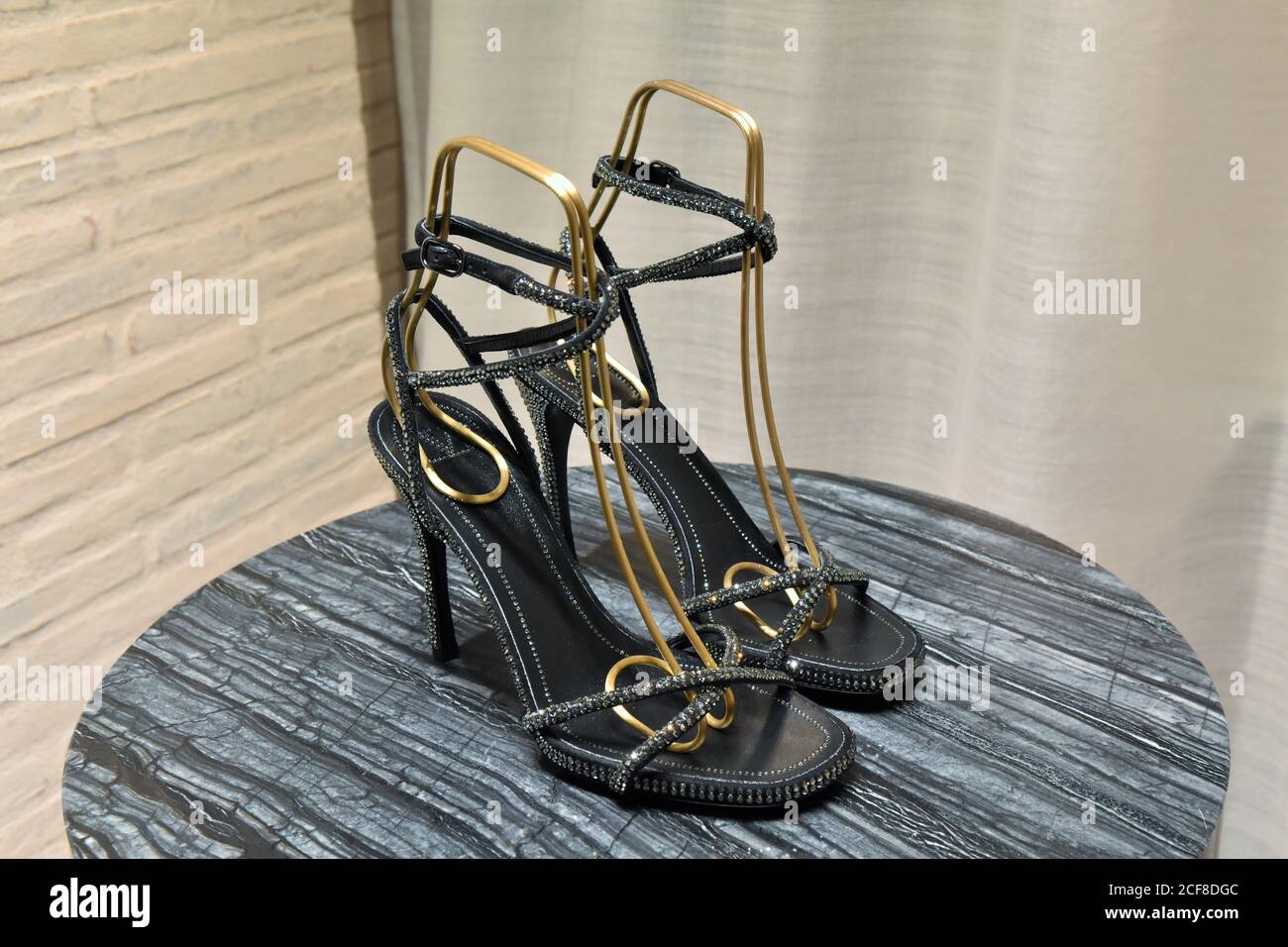 SHOES ON DISPLAY AT VALENTINO BOUTIQUE IN SPAGNA SQUARE Stock Photo - Alamy