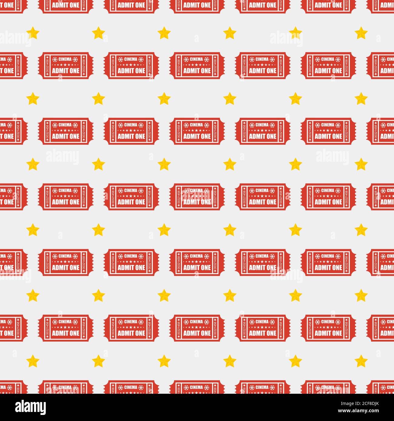 Cinema ticket seamless pattern. Movie digital paper. Art texture Stock ...