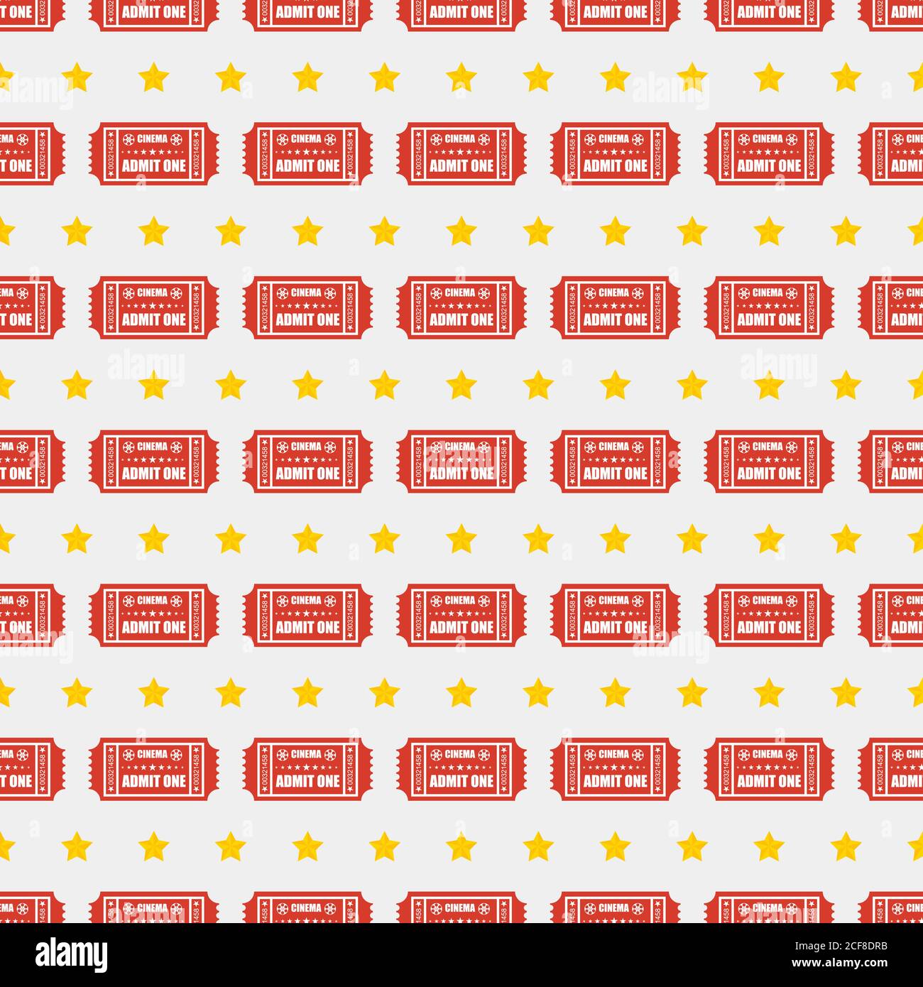 Cinema ticket seamless pattern. Movie digital paper. Art texture Stock ...