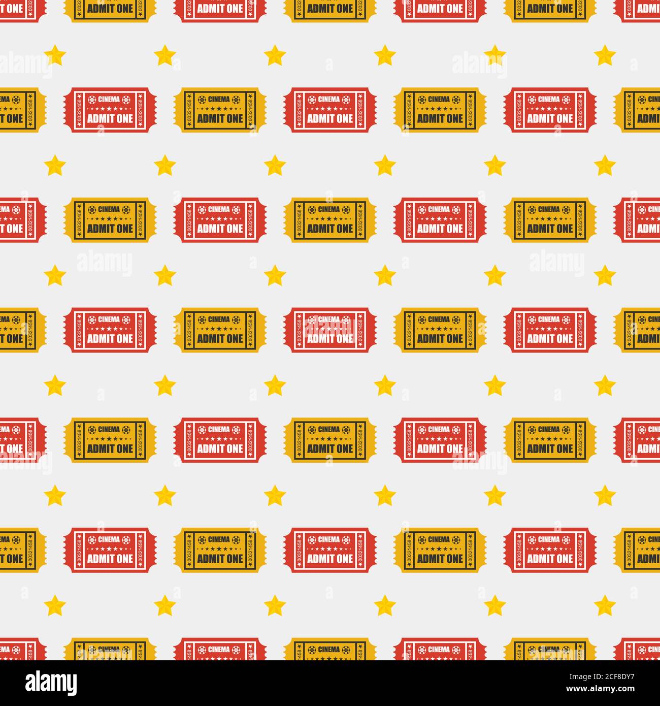 Cinema ticket seamless pattern. Movie digital paper. Art texture Stock ...