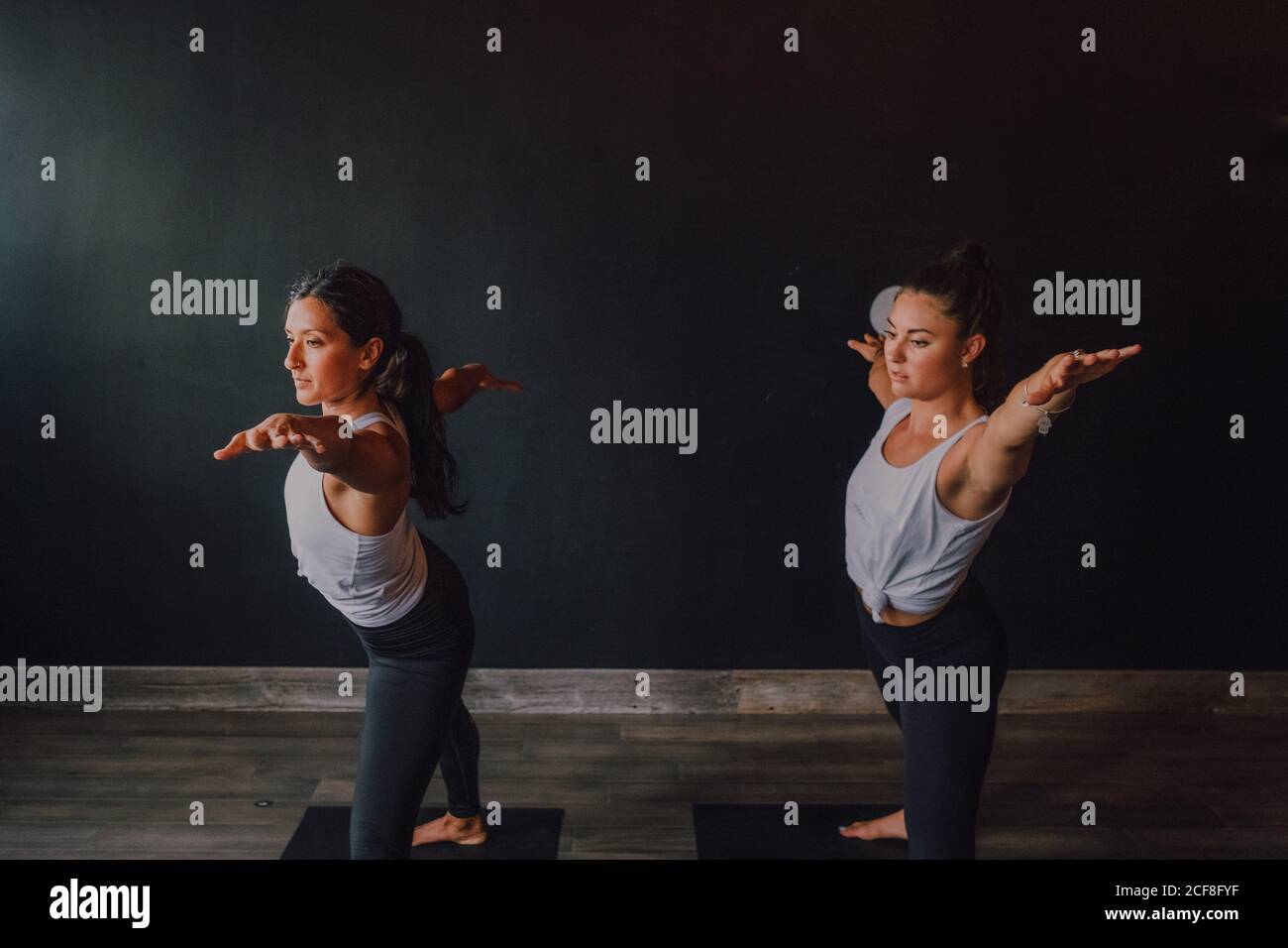 Warrior two pose hi-res stock photography and images - Alamy