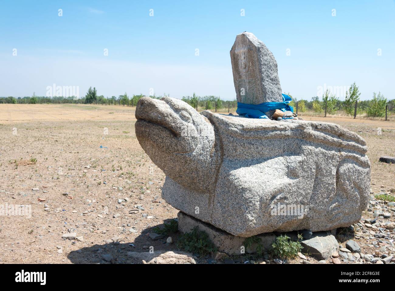 KHARKORIN, MONGOLIA - Turtle Stone in Kharkhorin (Karakorum), Mongolia ...