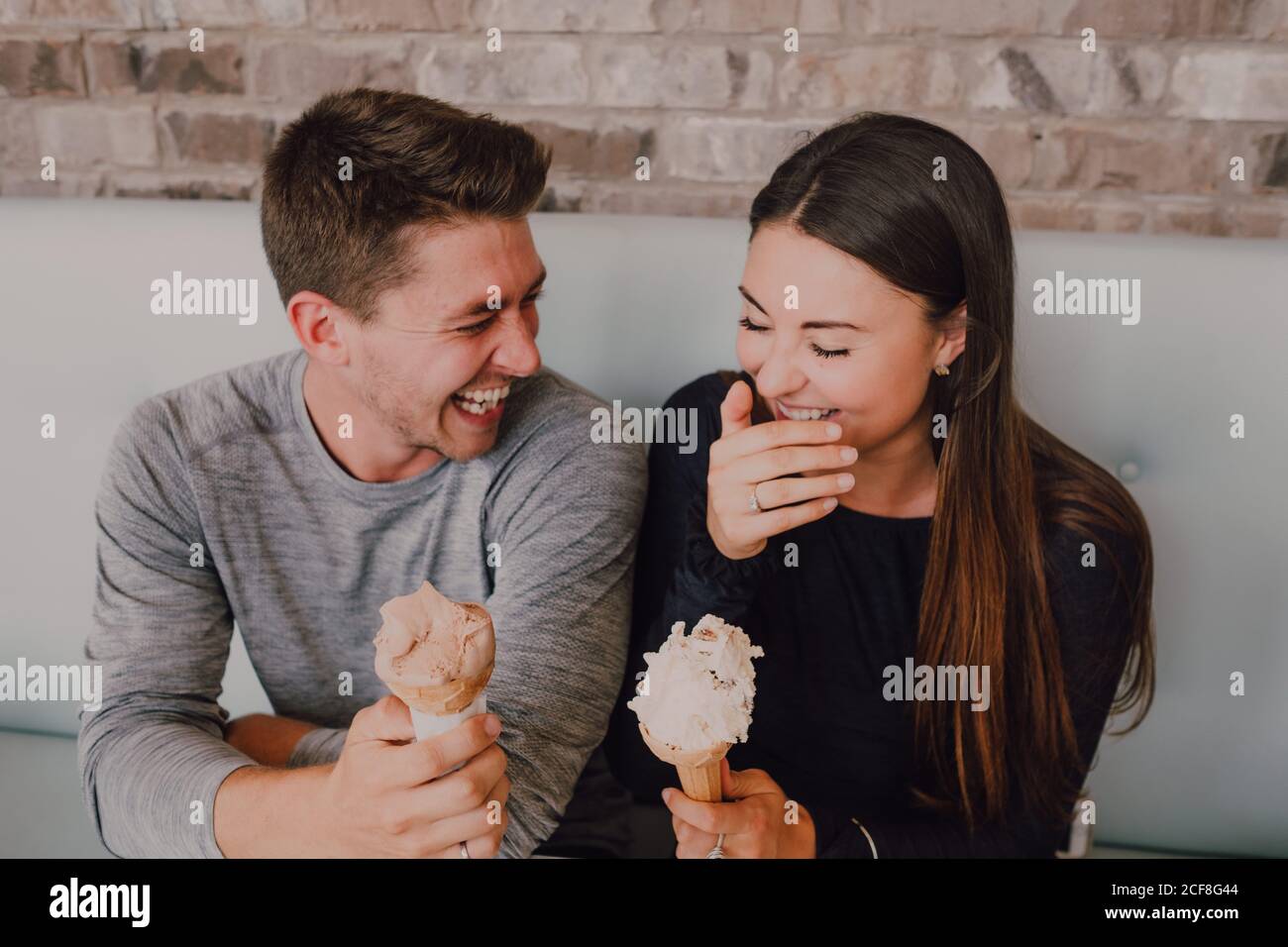 Woman ice cream sofa hi-res stock photography and images - Alamy