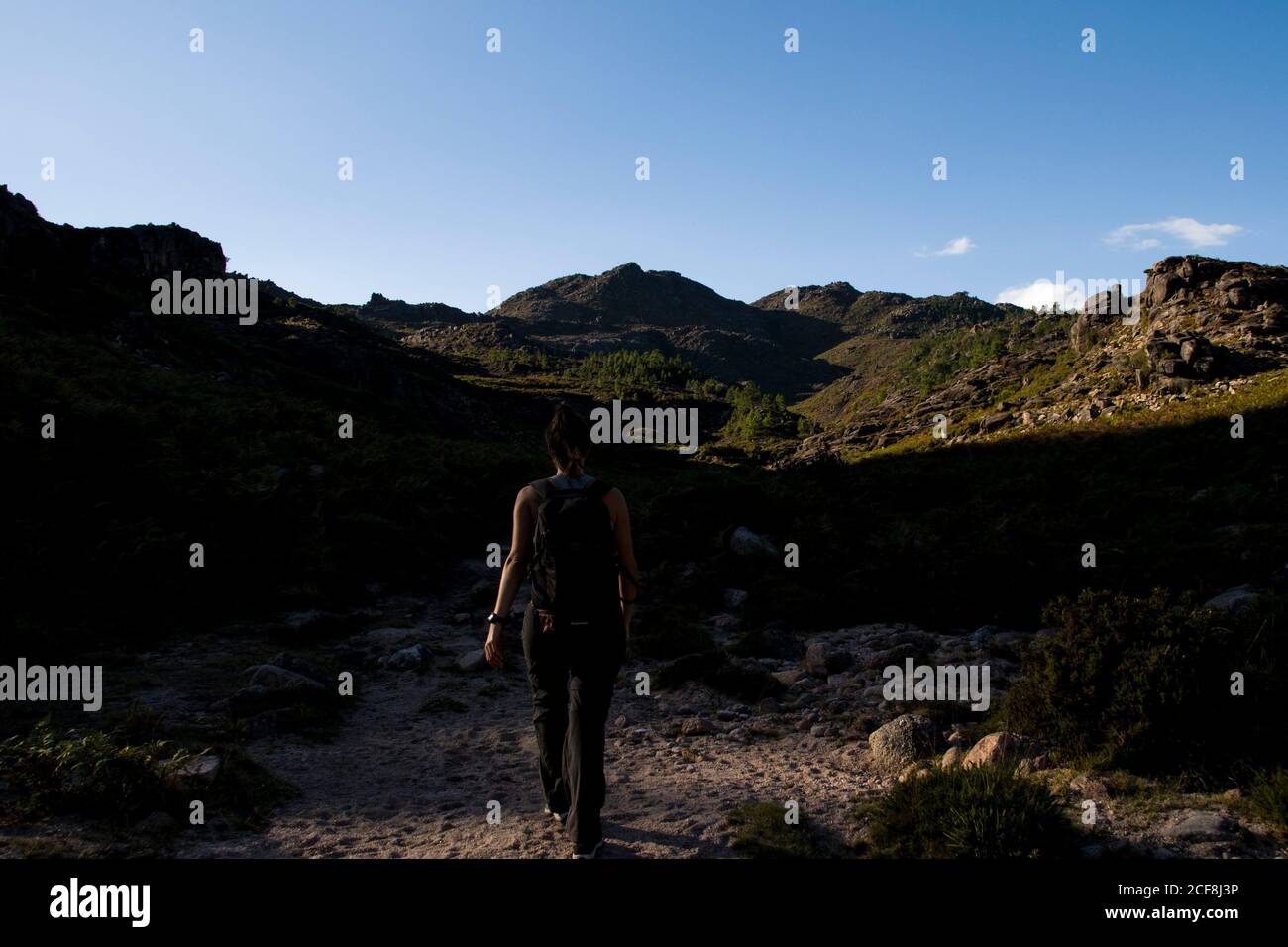 Back highlighted woman hi-res stock photography and images - Alamy