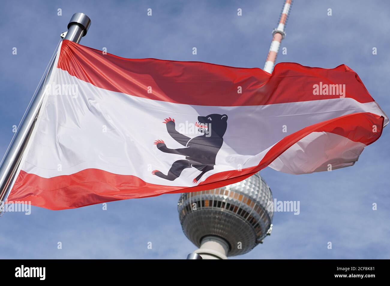 Berlin, Germany. 03rd Sep, 2020. The flag of Berlin with the coat of ...