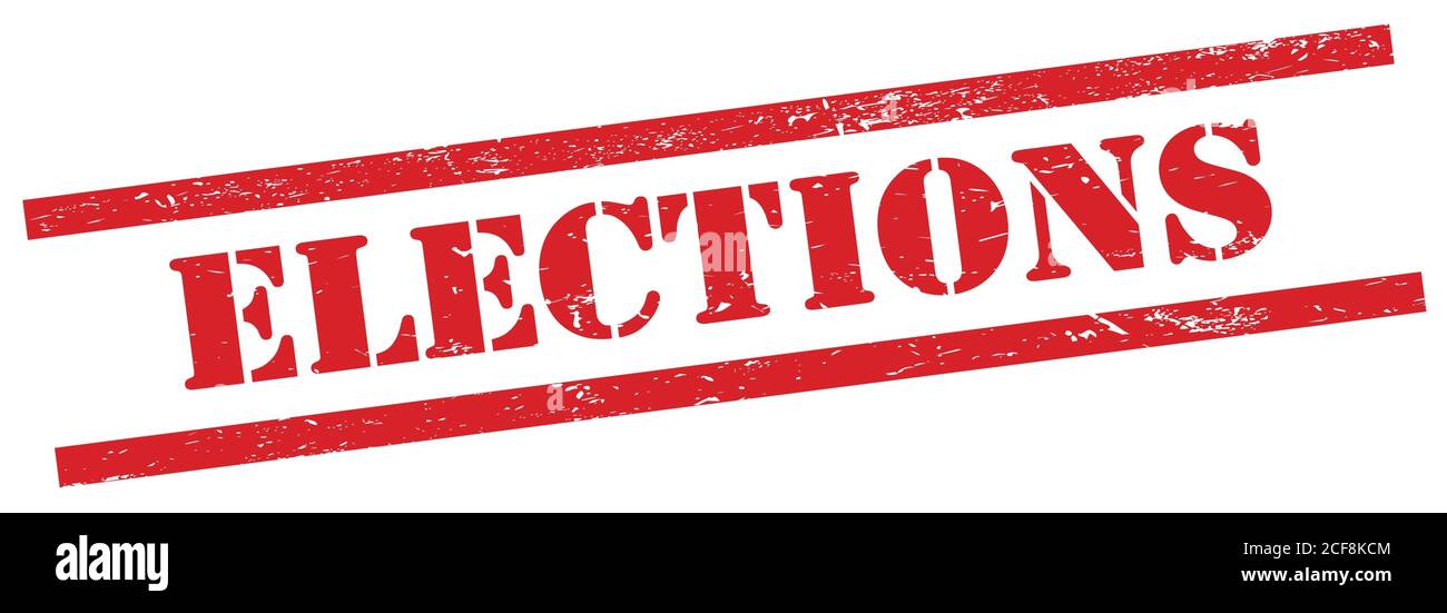 Elections text on red hi-res stock photography and images - Alamy