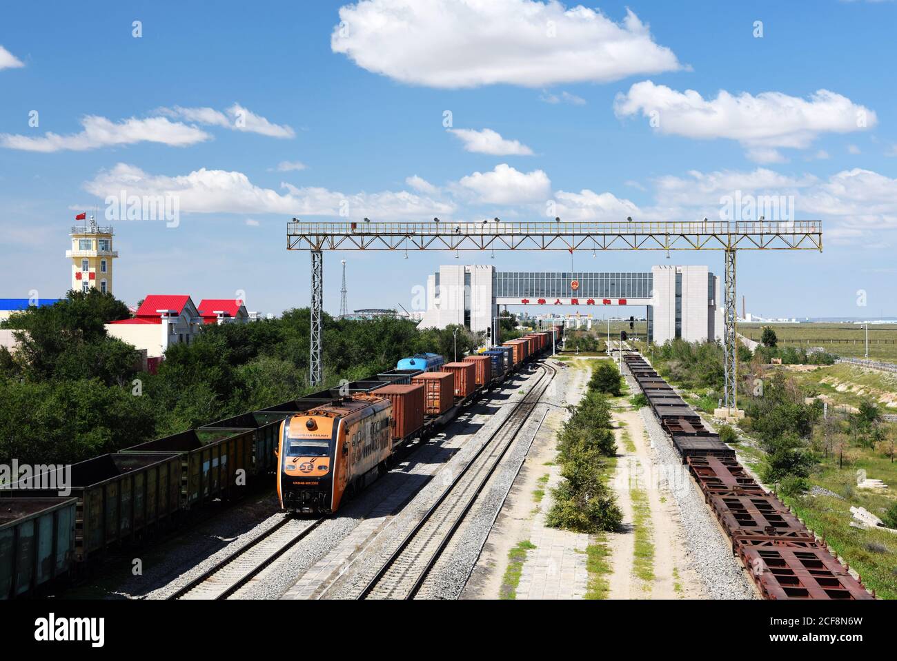 Mongolia china border train hi-res stock photography and images - Alamy
