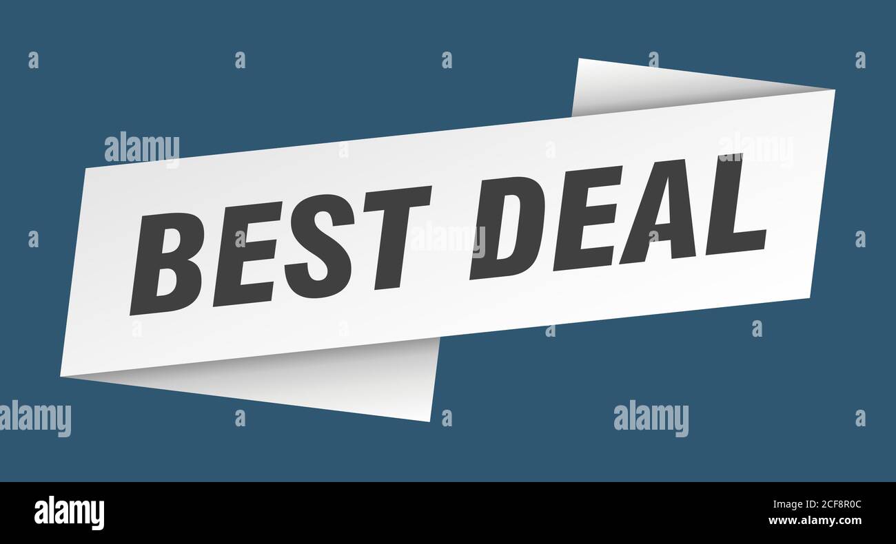 best deal banner template. ribbon label sticker. sign Stock Vector ...