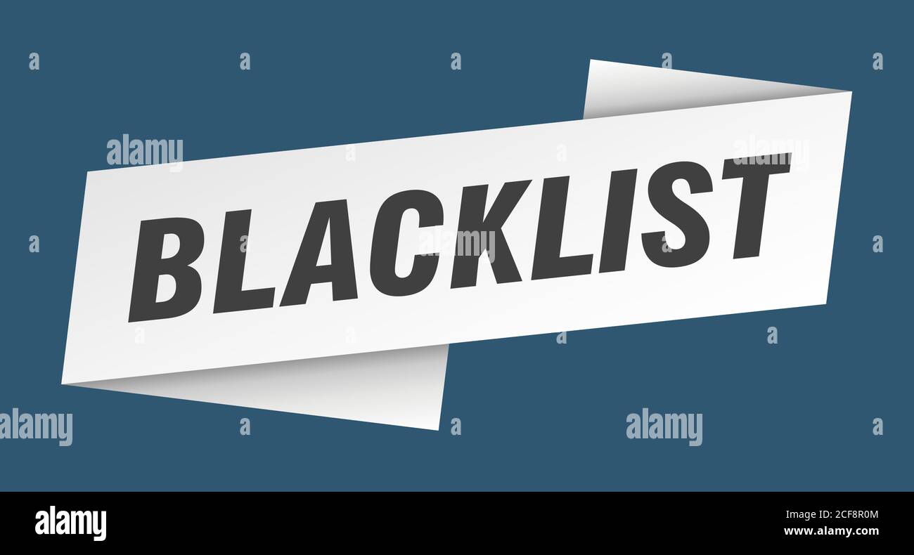 blacklist banner template. ribbon label sticker. sign Stock Vector ...