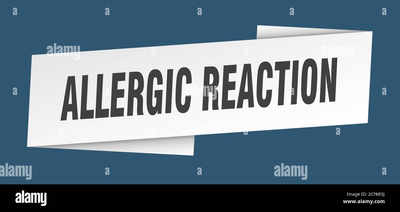 allergic reaction banner template. ribbon label sticker. sign Stock ...