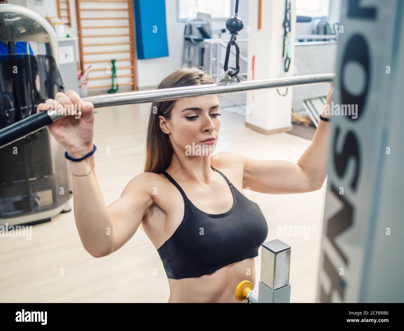 Pulling down bar hi-res stock photography and images - Alamy