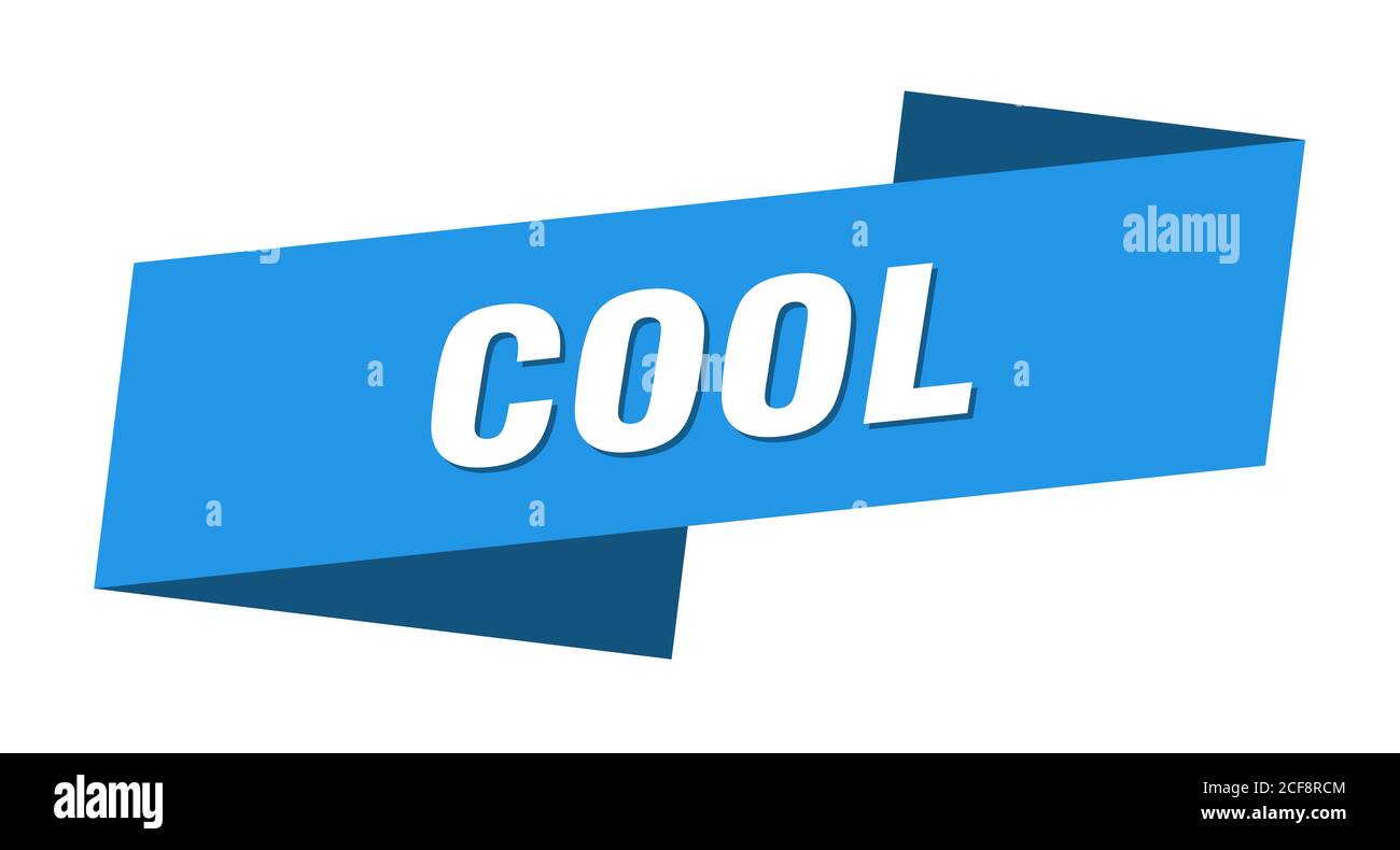 cool banner template. ribbon label sticker. sign Stock Vector Image ...
