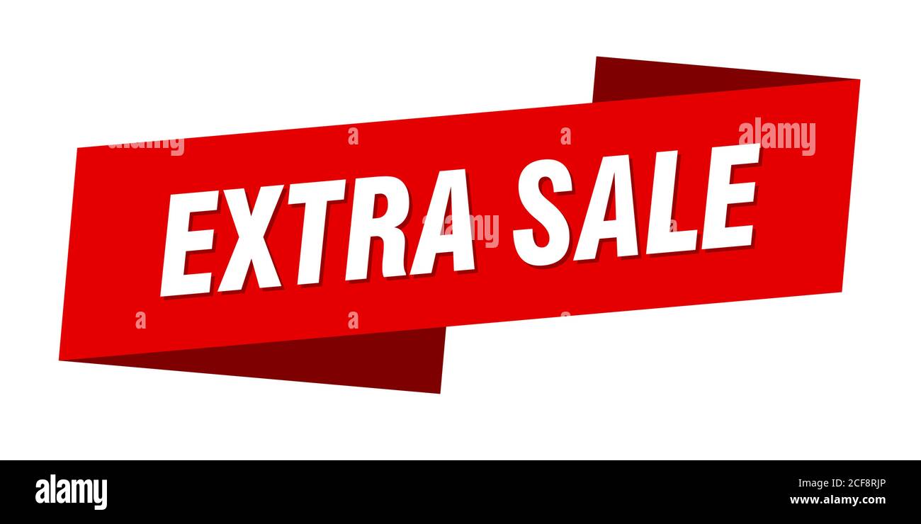 extra sale banner template. ribbon label sticker. sign Stock Vector ...